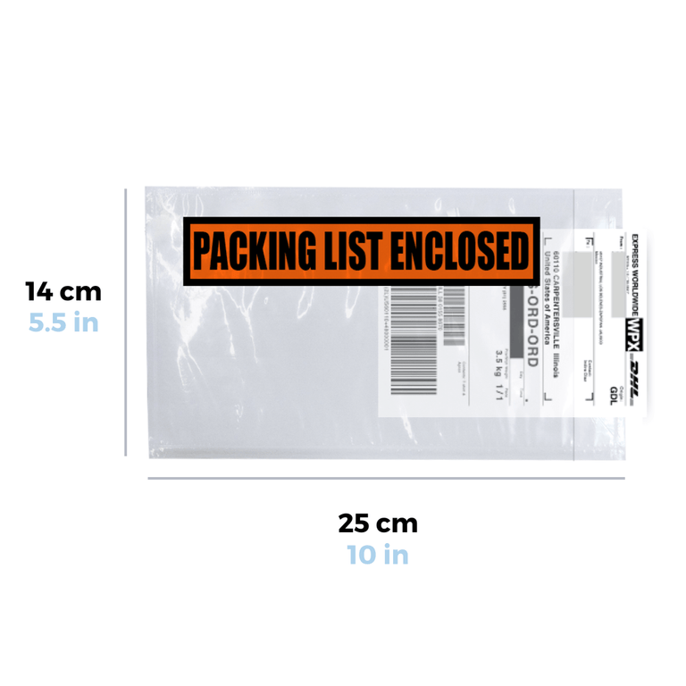 Sobres Packing List "Enclosed" | Para Paquetes | Compra Hoy Mismo