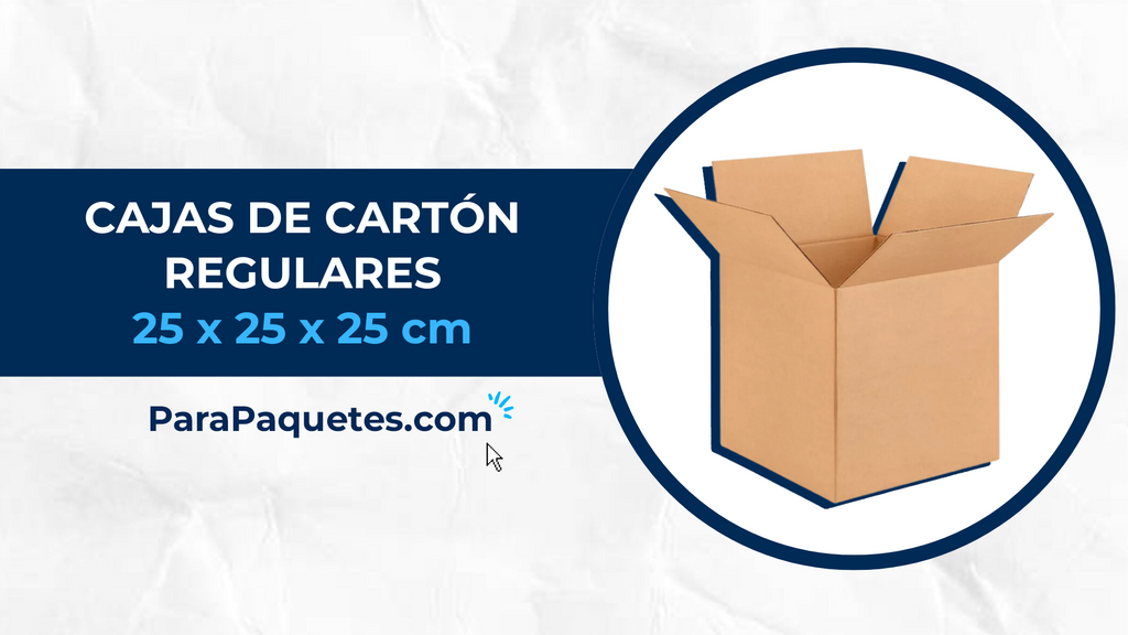 Cajas de Cartón Regulares - 25 x 25 x 25 cm | Para Paquetes